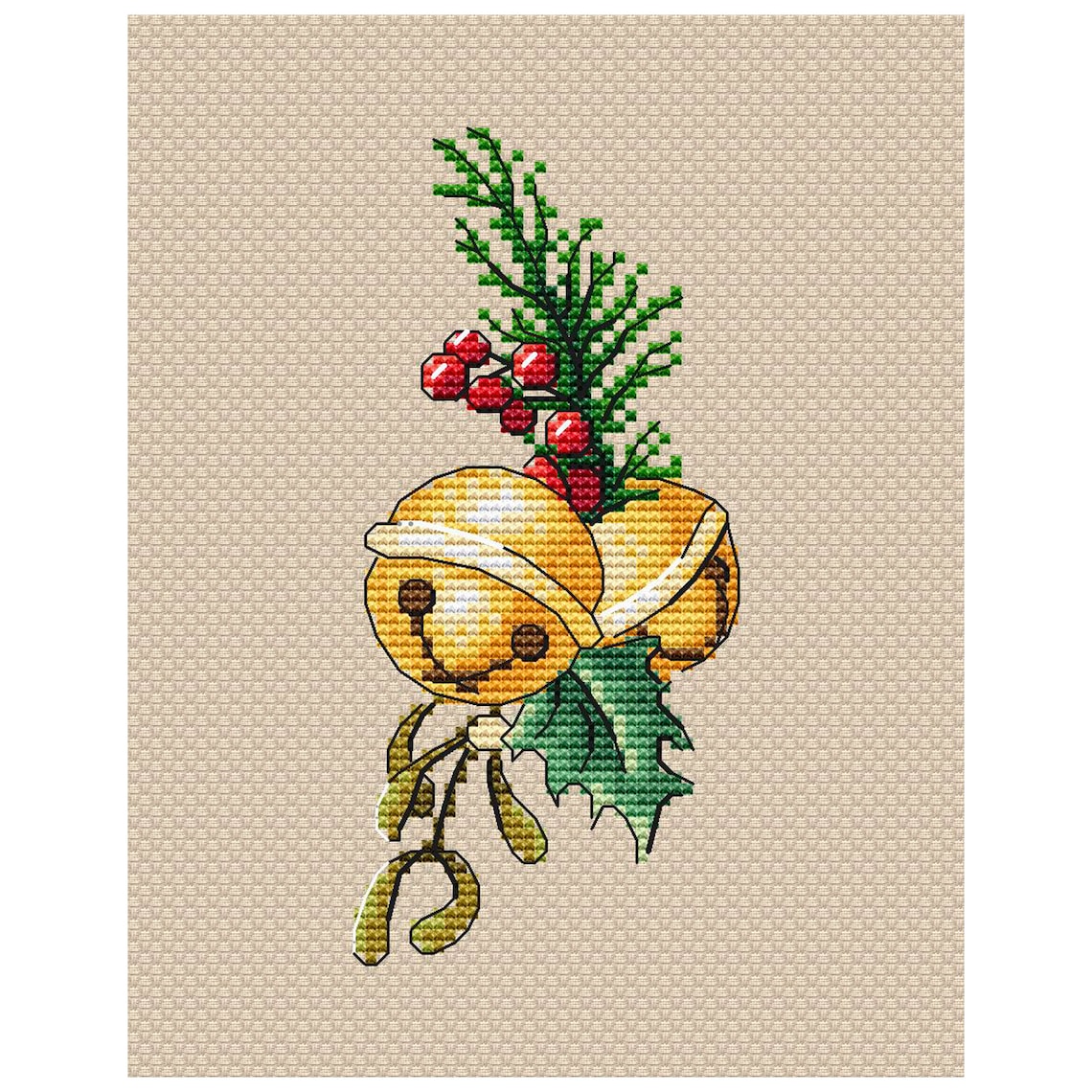 Cross Stitch Pattern Christmas Bells Christmas Decoration - Etsy