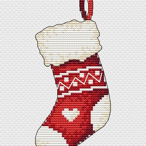 Cross Stitch Pattern Christmas Stocking - Christmas Decoration ...