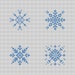 Snowflakes Cross Stitch Pattern - Winter Counted Cross Stitch Tutorial ...