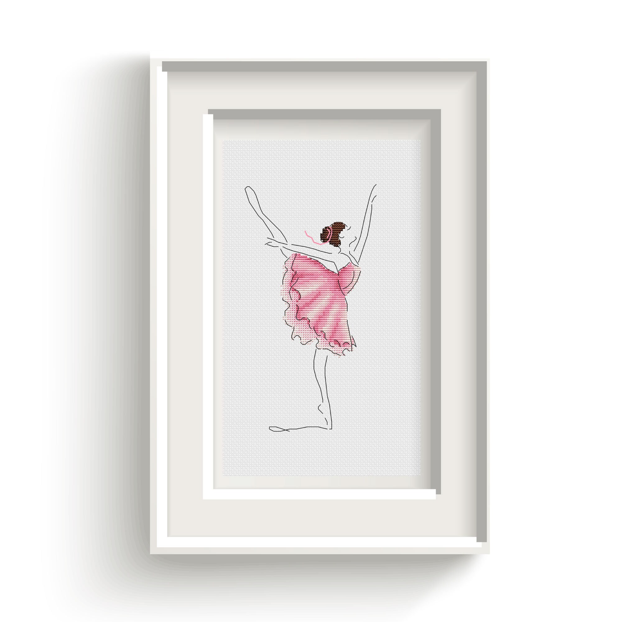 Cross Stitch Pattern Ballerina Ballet Dancer Downloadable - Etsy