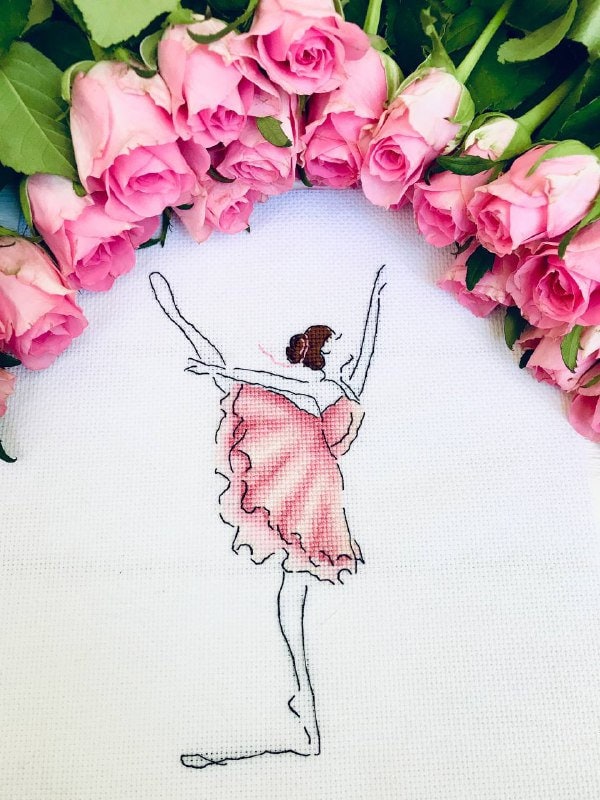Cross Stitch Pattern Ballerina Ballet Dancer Downloadable - Etsy