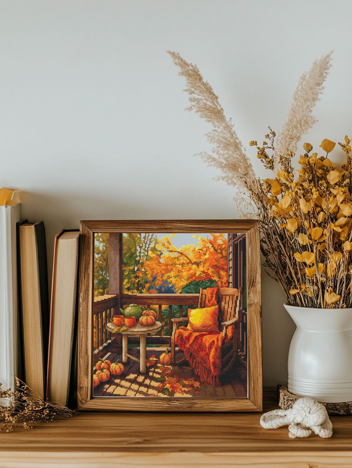 Cozy Autumn Porch Cross Stitch Pattern: Pumpkins and Tea (PDF Download ...