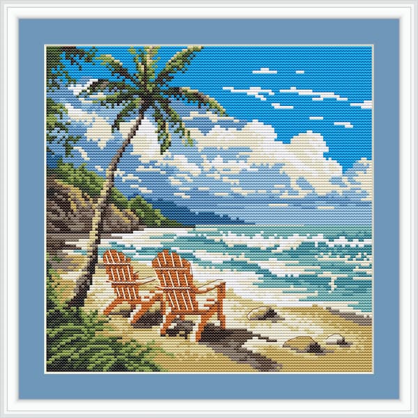 Beach Cross Stitch Pattern - Etsy
