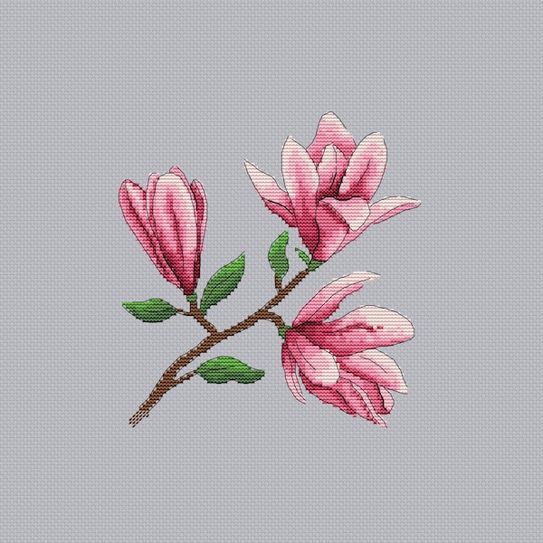 Magnolia Cross Stitch Pattern - Etsy