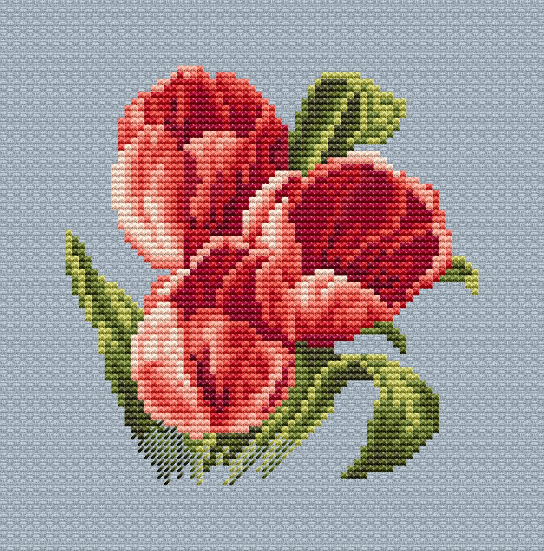 Red Tulips Cross Stitch Pattern Easy Cross Stitch Design - Etsy