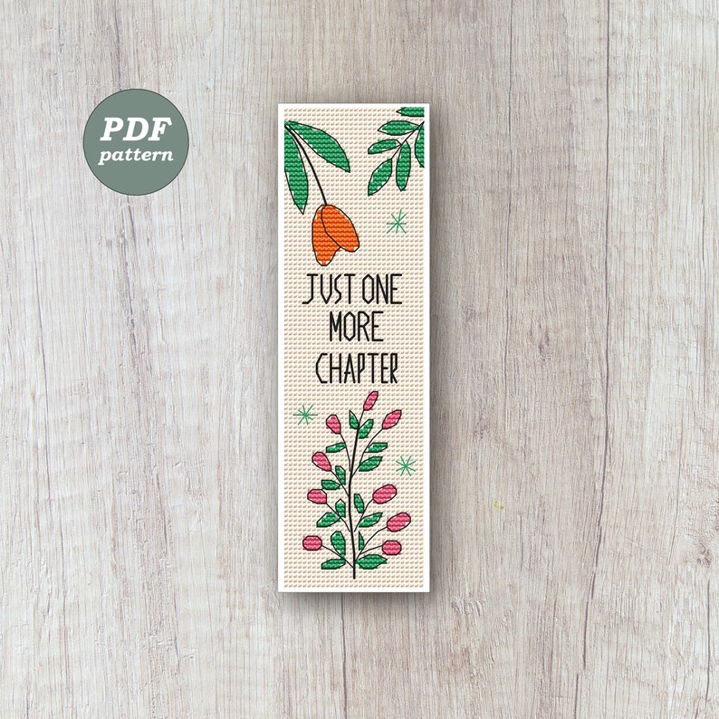 Cross Stitch Pattern Bookmark Digital Pattern Counted Cross - Etsy