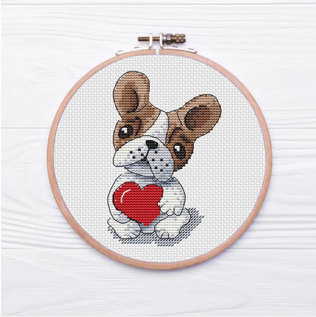 Puppy Cross Stitch Pattern - Little Animal Counted Xstitch Chart ...