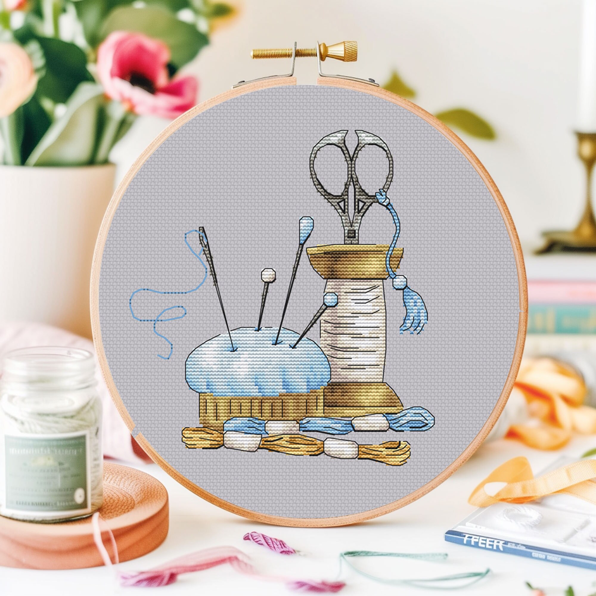 Handmade Haven Cross Stitch Pattern – Sewing Still Life (PDF Pattern ...
