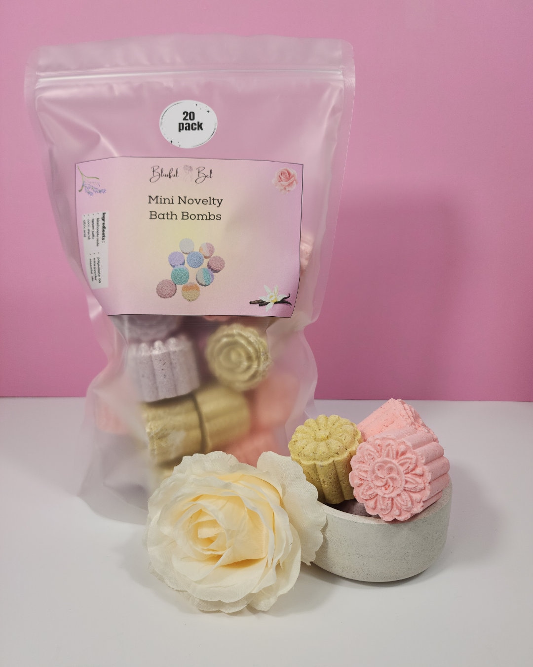 Mini Bath Bombs (20 Pack), Unique Bath Bombs, Birthday Gift, Bath Bomb ...