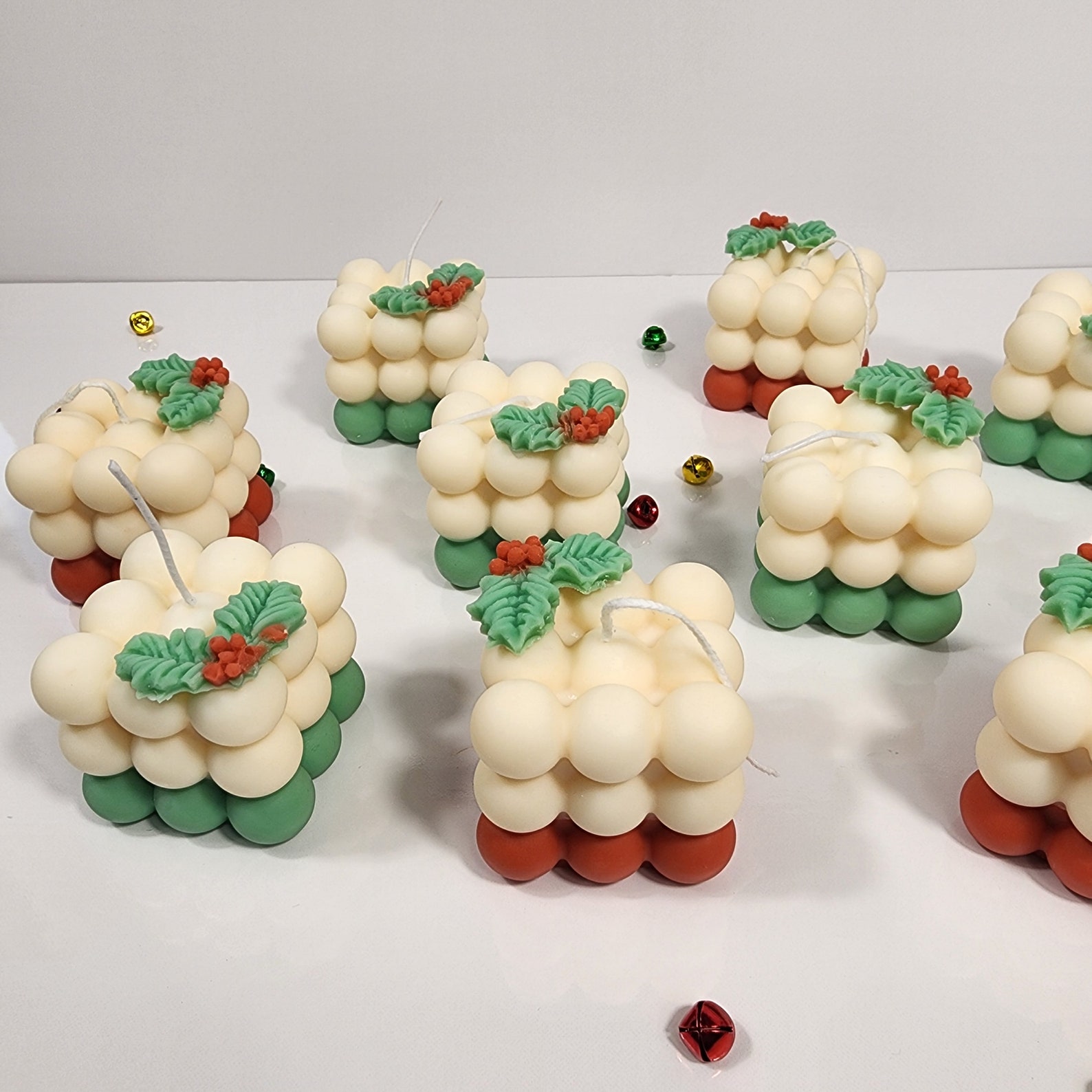 Christmas Candle, Holiday Bubble Candle, 3D Cube Bubble Candle | Rubix ...