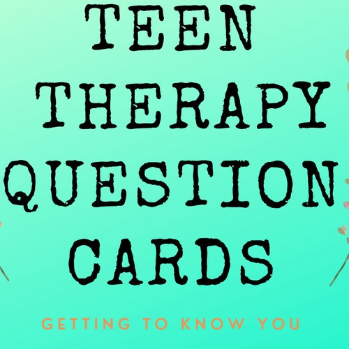 Therapy Question Cards for Teens Counseling Flash Cards for - Etsy