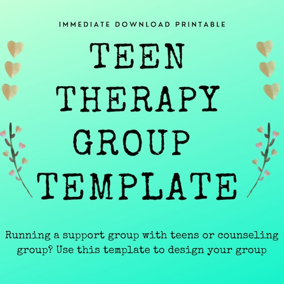 Teen Therapy Group Template Counseling Support Therapist Tool | Etsy