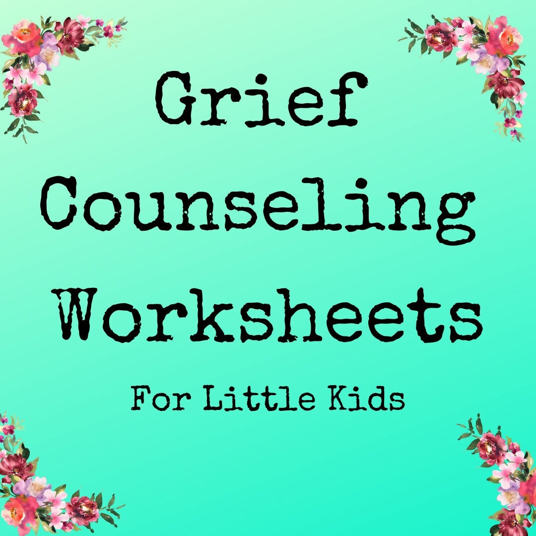 GRIEF COUNSELING Worksheets BUNDLE for Kids Therapist Counselor Tools ...
