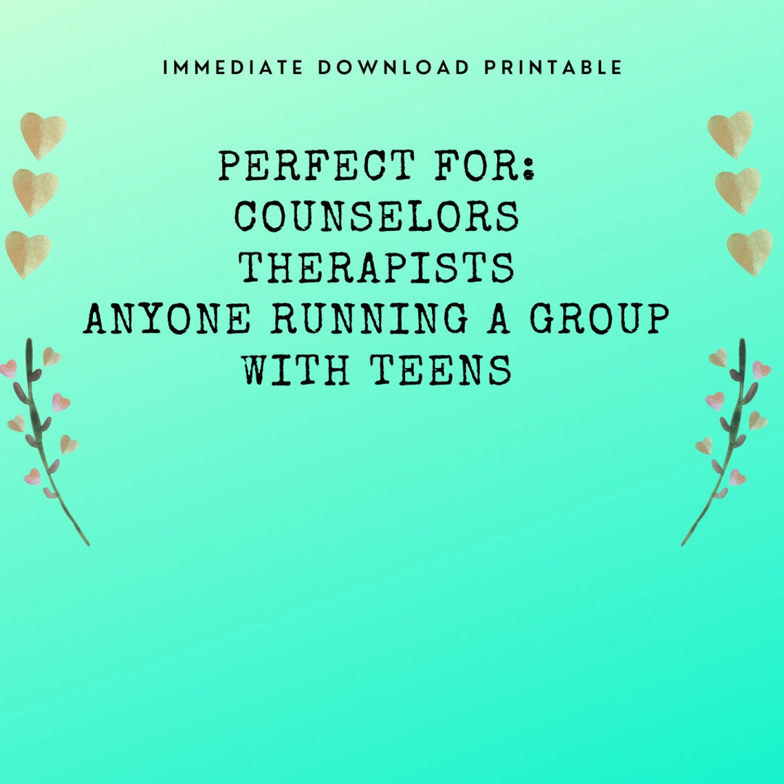 Teen Therapy Group Template Counseling Support Therapist Tool Worksheet ...
