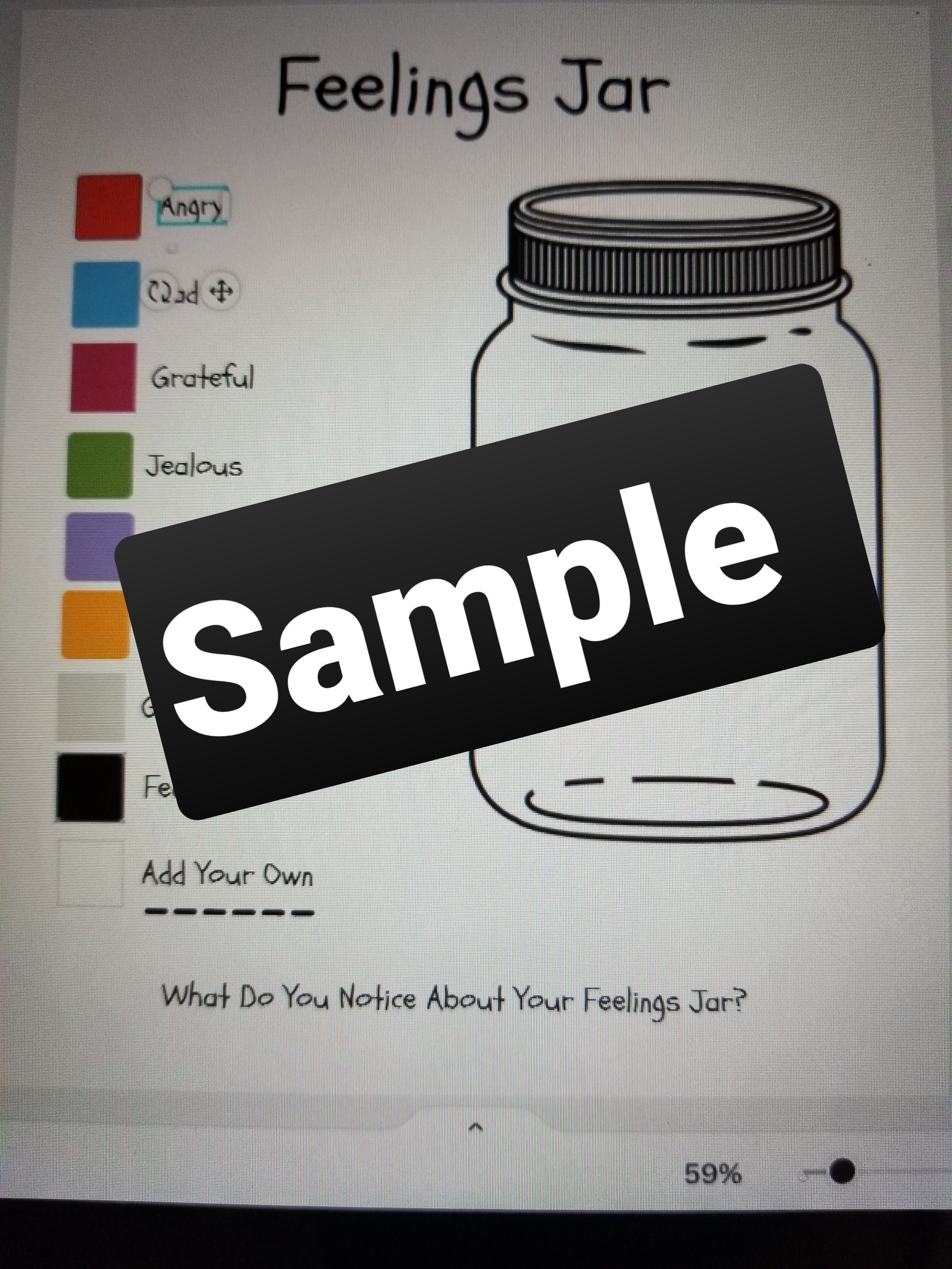 Therapy Kids Teens Worksheet Counseling feelings Jar Mental Health ...