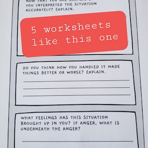 Therapist TEEN WORKSHEETS Counselor "avoid Drama" Therapy Tools Support ...