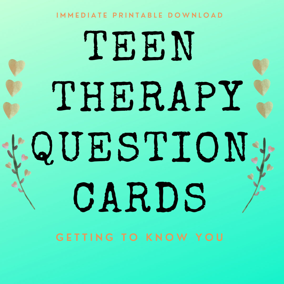 Therapy Question Cards for Teens Counseling Flash Cards for Therapists ...