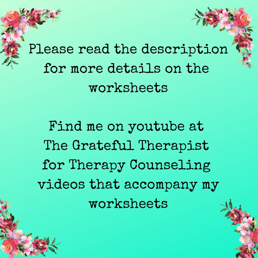 Therapist TEEN WORKSHEETS Counselor "avoid Drama" Therapy Tools Support ...