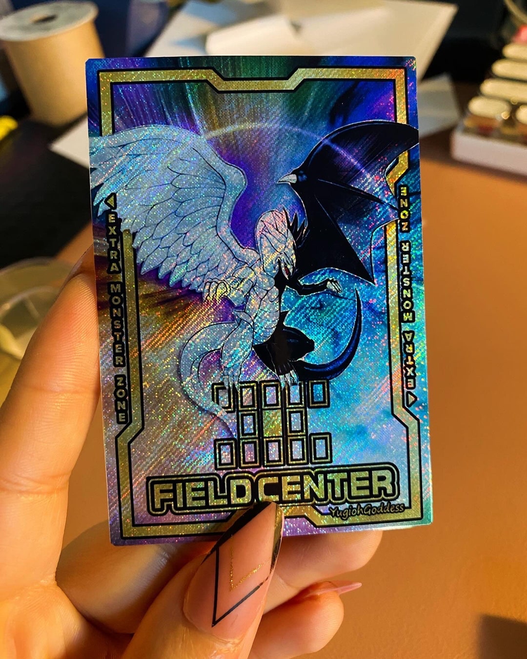 Custom Light and Darkness Dragon Field Center Card - Etsy