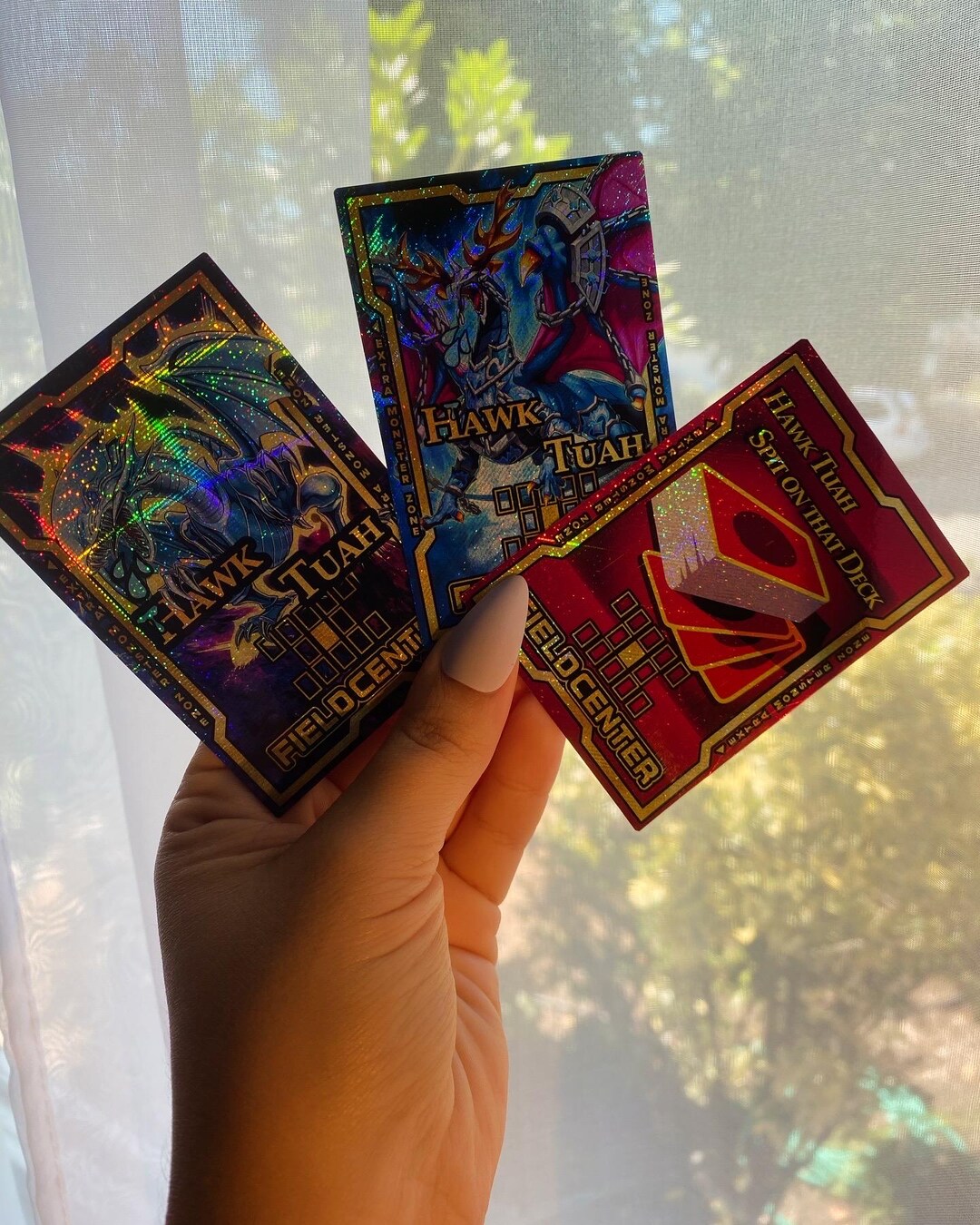 Custom Hawk Tuah Design Field Center Card - Etsy