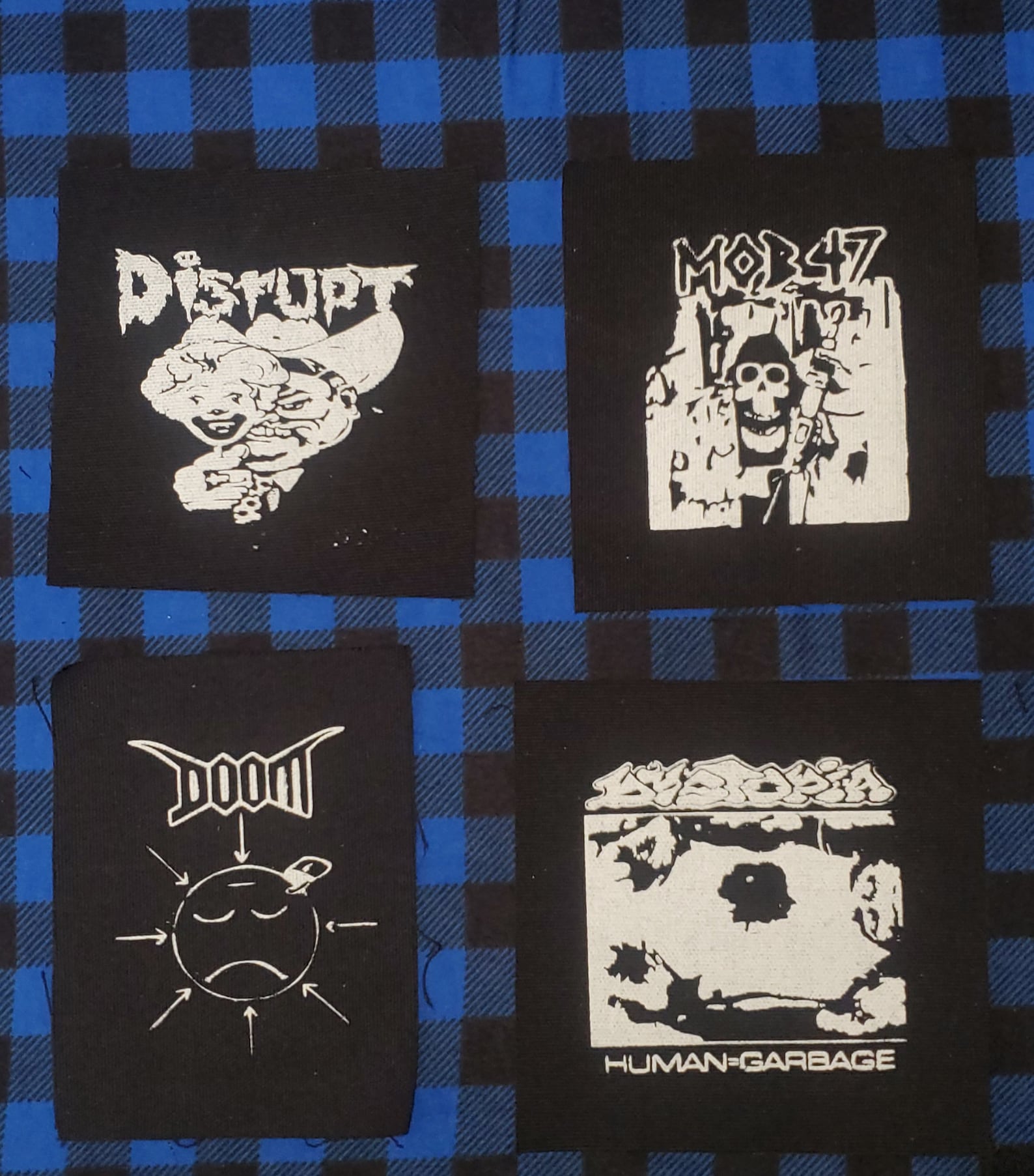Punk Rock Hardcore Dbeat Crust Punk Metal Patches(disrupt,mob 47, Doom ...