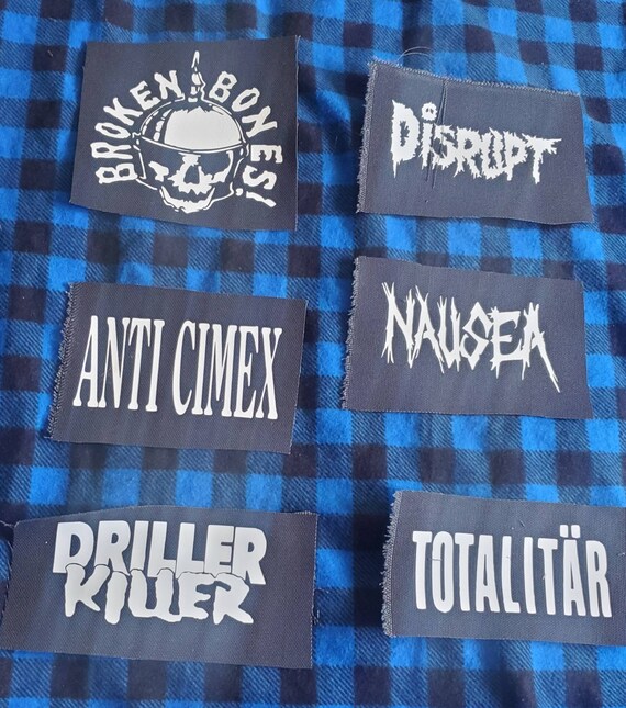 Crust Punk Dbeat Patchesbroken Bonesdisruptanti - Etsy