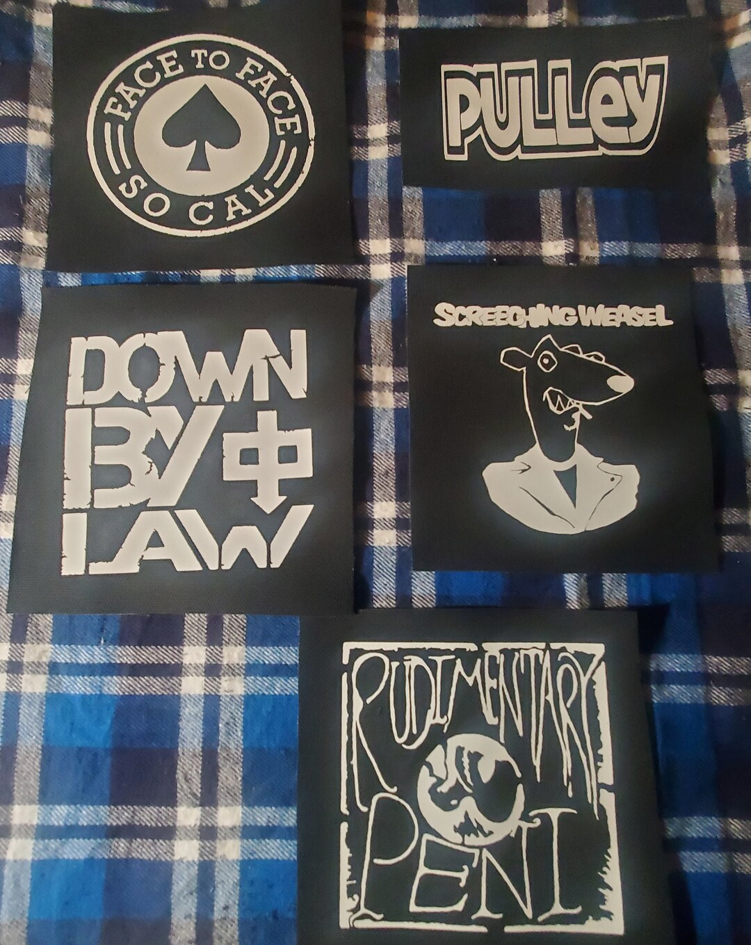 Punk and Pop Punk Patchespulley, Face to Face,down by Law, Screeching ...