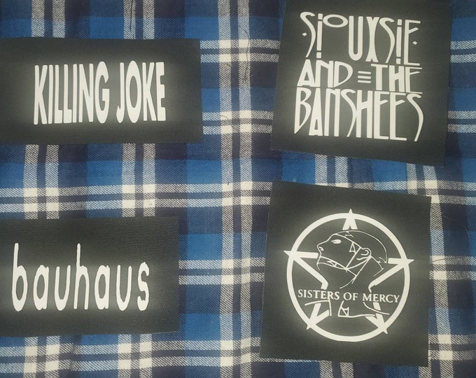 Goth Punk Rock Patches (killing Joke,siouxie and the Banshees,bauhaus ...