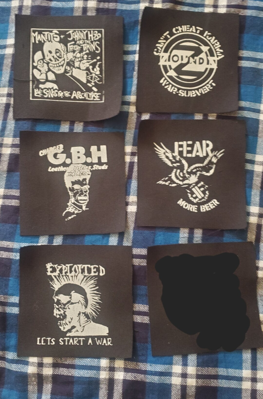 Punk Rock Punkrock Crust Punk Metal Patches (zounds ,johnny Hobo, Gbh ...