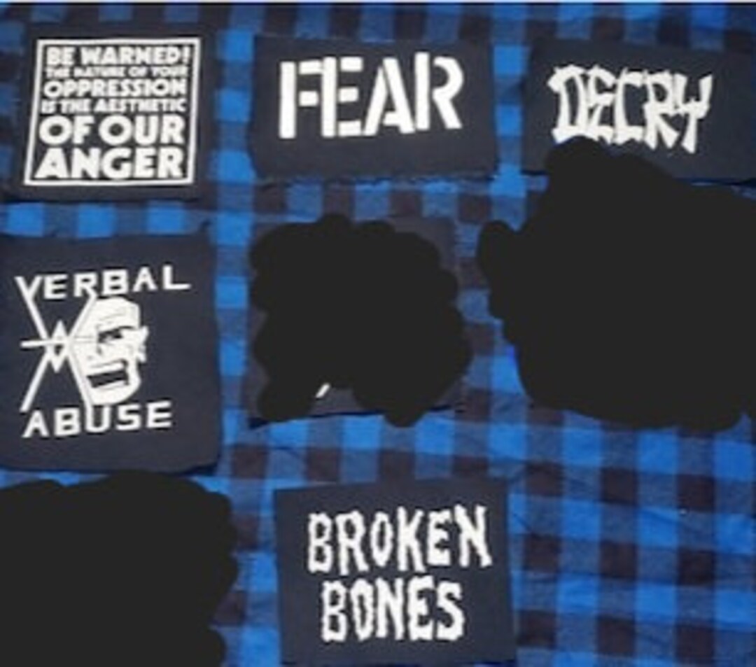 Punk Patches(crass,fear,decry,verbal Abuse,broken Bones) - Etsy