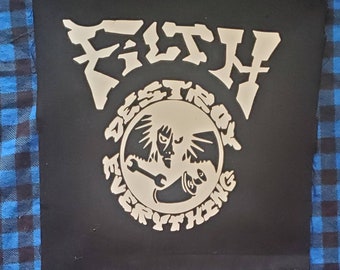 Discharge Punk Backpatch | Etsy