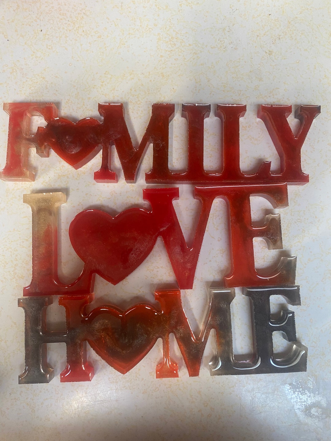 Love, Family Resin Displays - Etsy