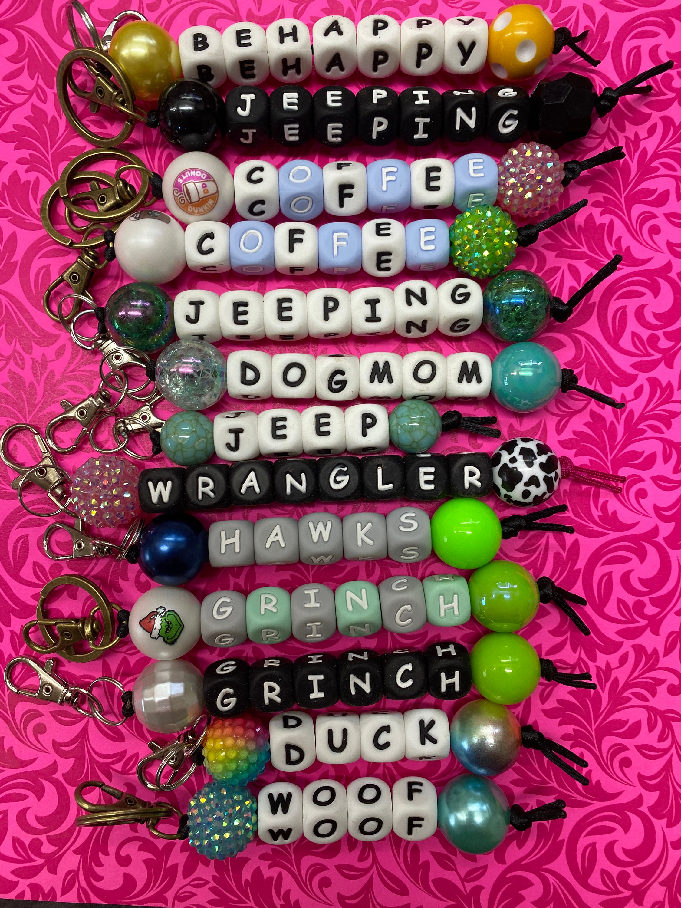 Word Keychains - Etsy