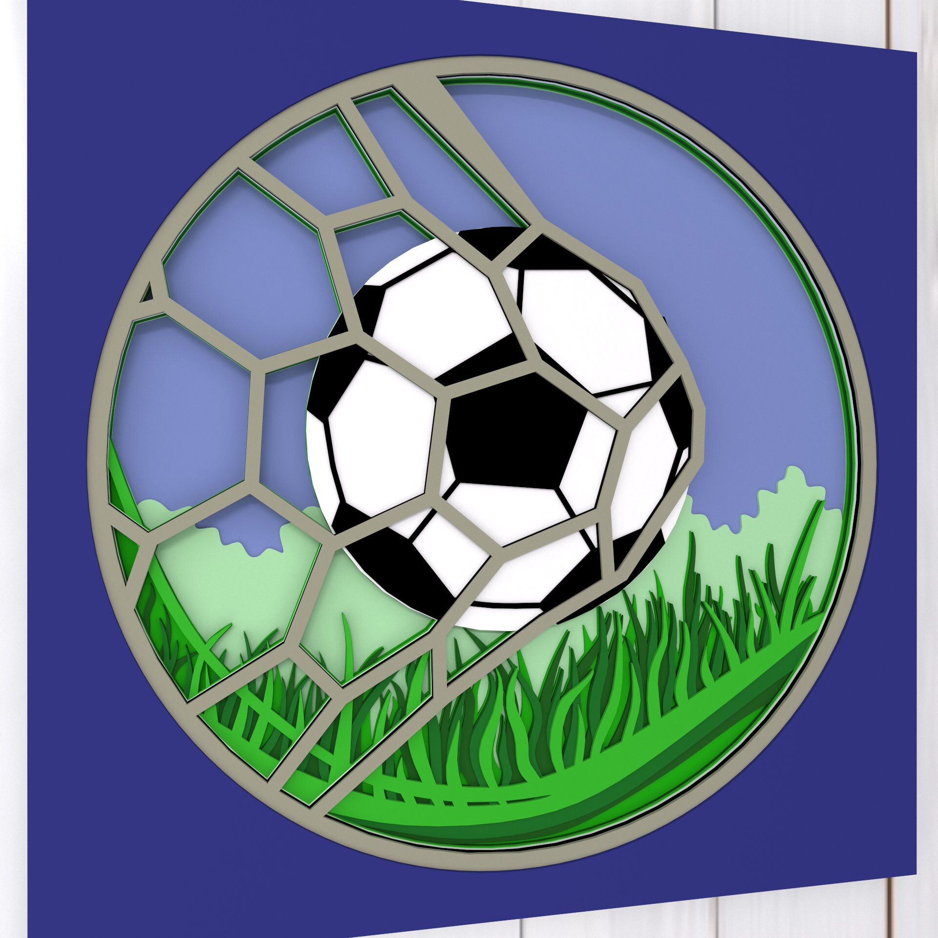 Soccer 3D Mandala Svg Files Multilayer Panel for Laser - Etsy