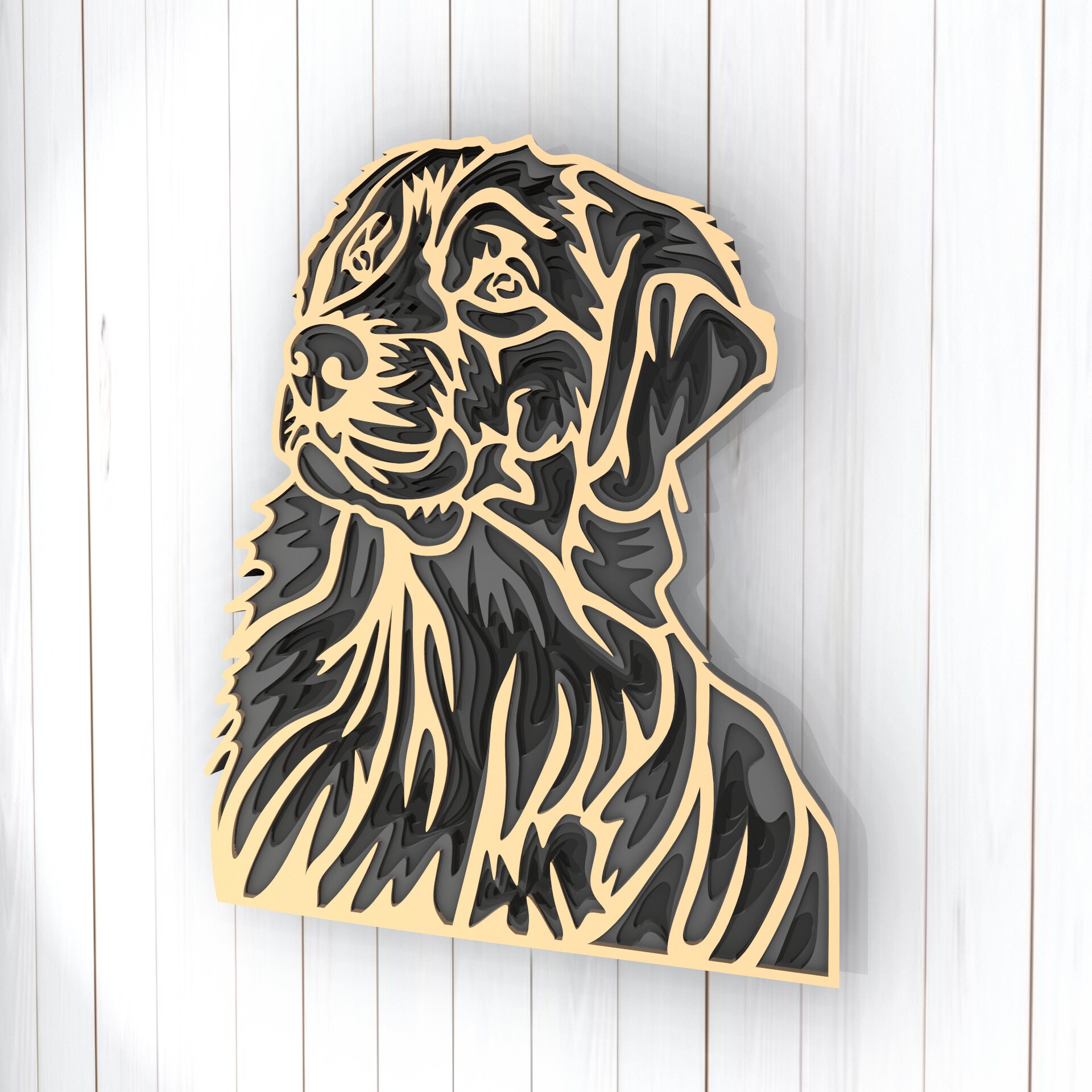 Dog 3D Mandala Svg Files, Multilayer Panel for Laser Cutting, SVG Files ...