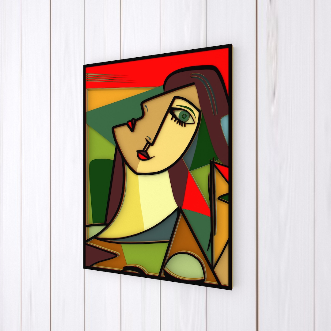 Picasso Painting 3D Mandala Svg Files, Multilayer Panel for Laser ...