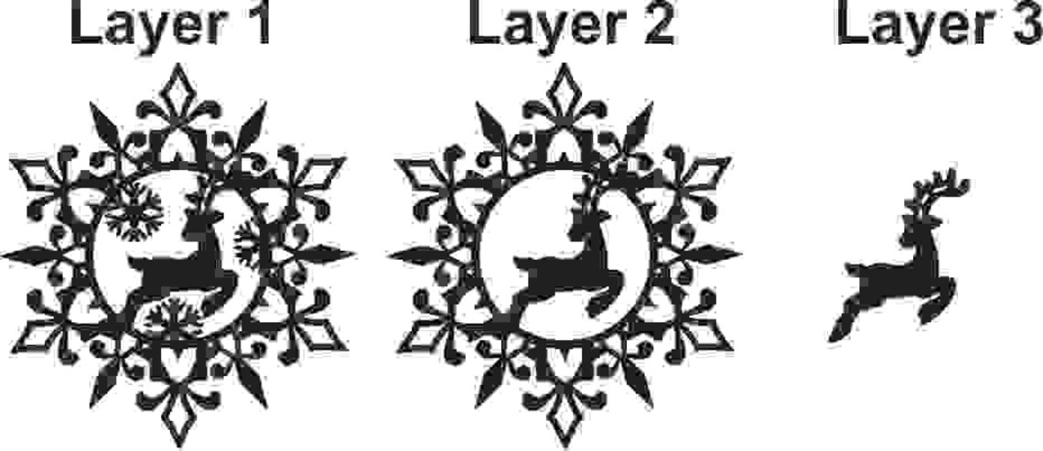 Christmas Snowflakes 3D Mandala Svg Files Multilayer Panel | Etsy