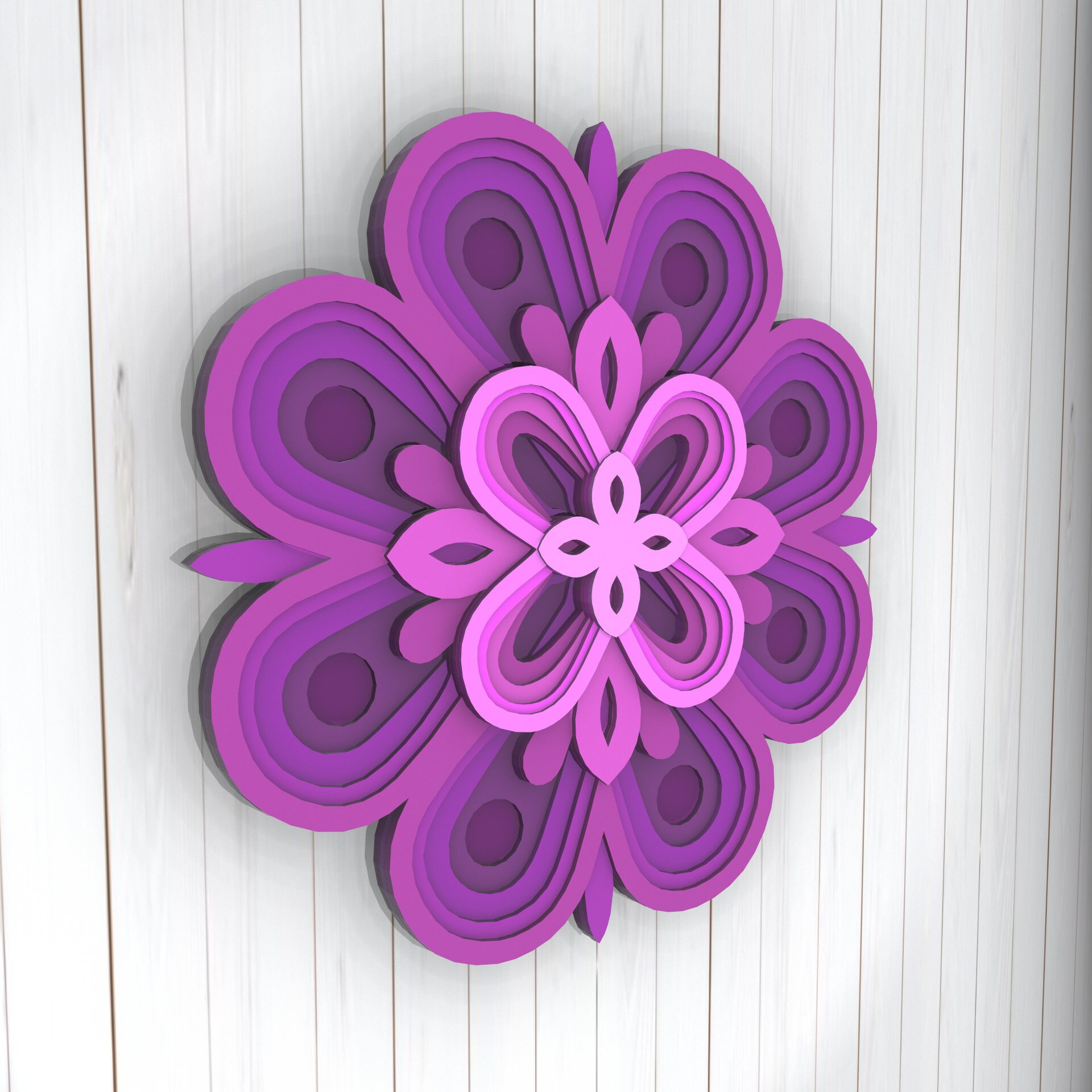 Circle 3D Mandala Svg Files Multilayer Panel for Laser - Etsy