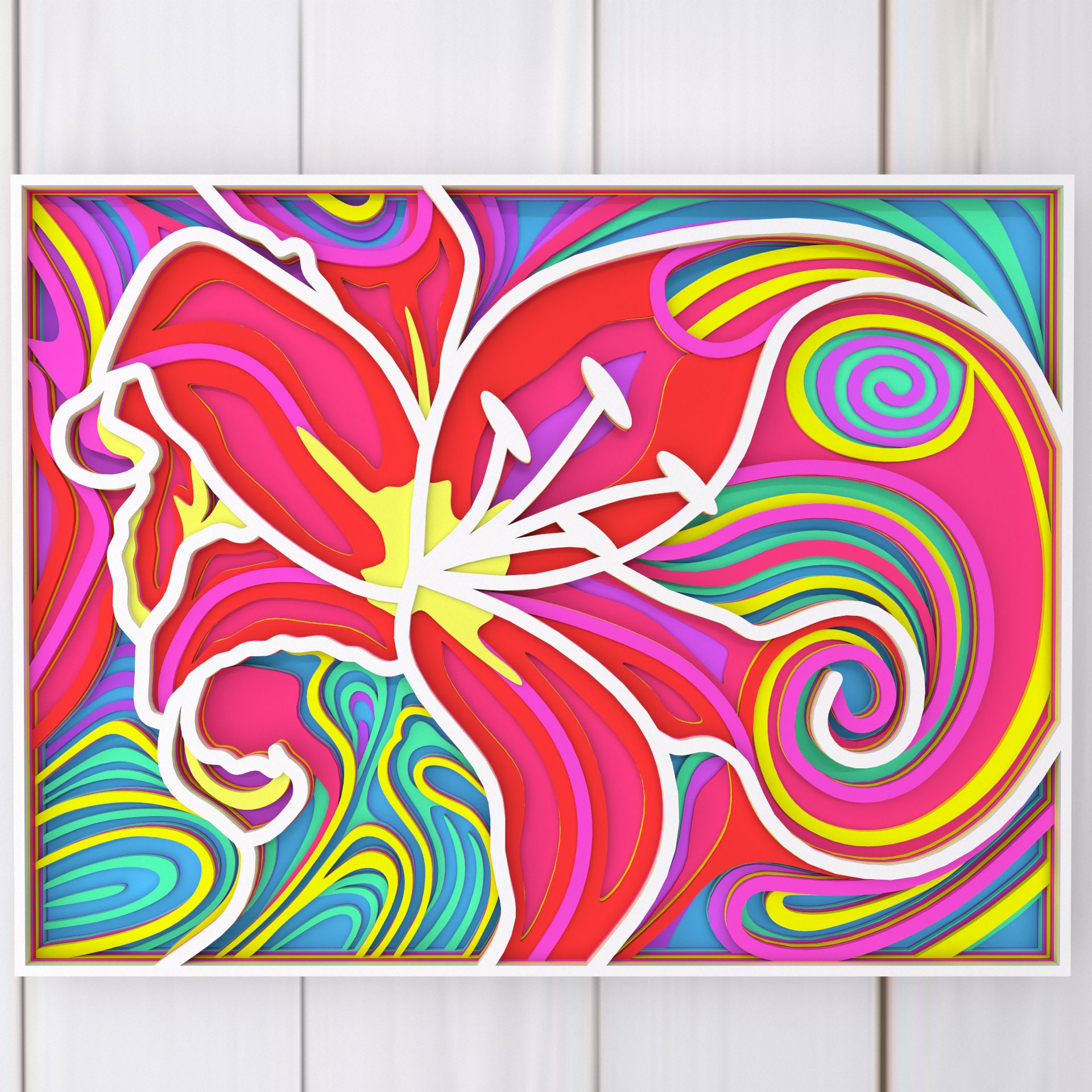 Lily 3D Mandala Svg Files Multilayer Panel for Laser Cutting - Etsy