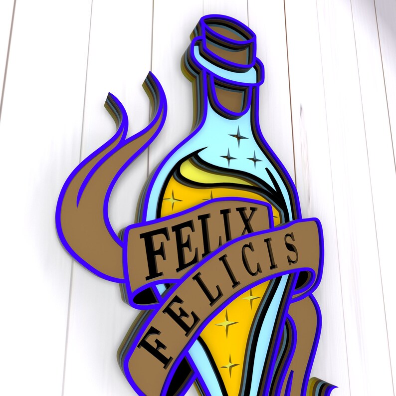 Felix Felicis 3D Mandala Svg Files, Multilayer Panel for Laser Cutting ...