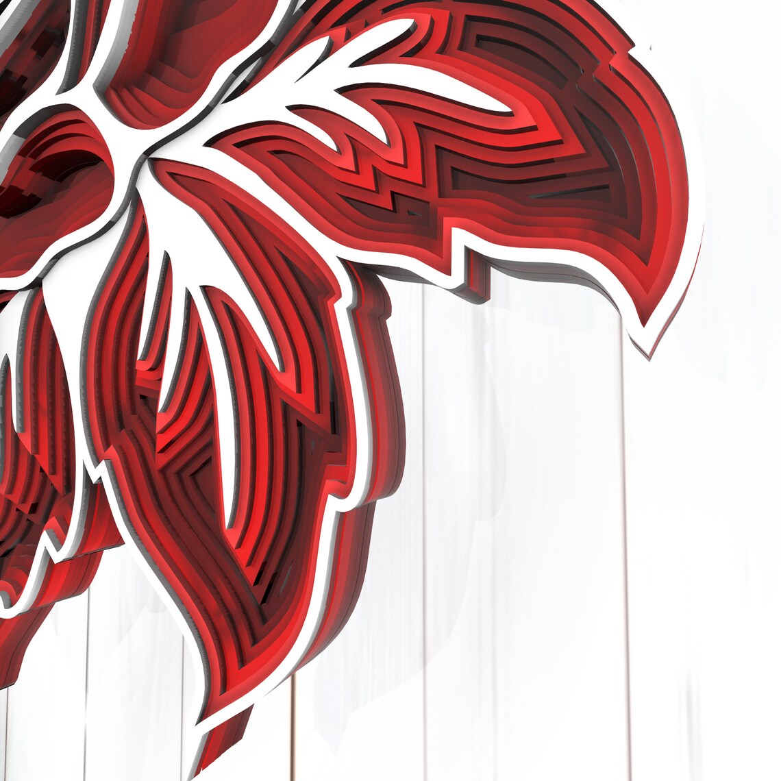 Flor rosa 3D Mandala svg archivos Panel multicapa para corte - Etsy España