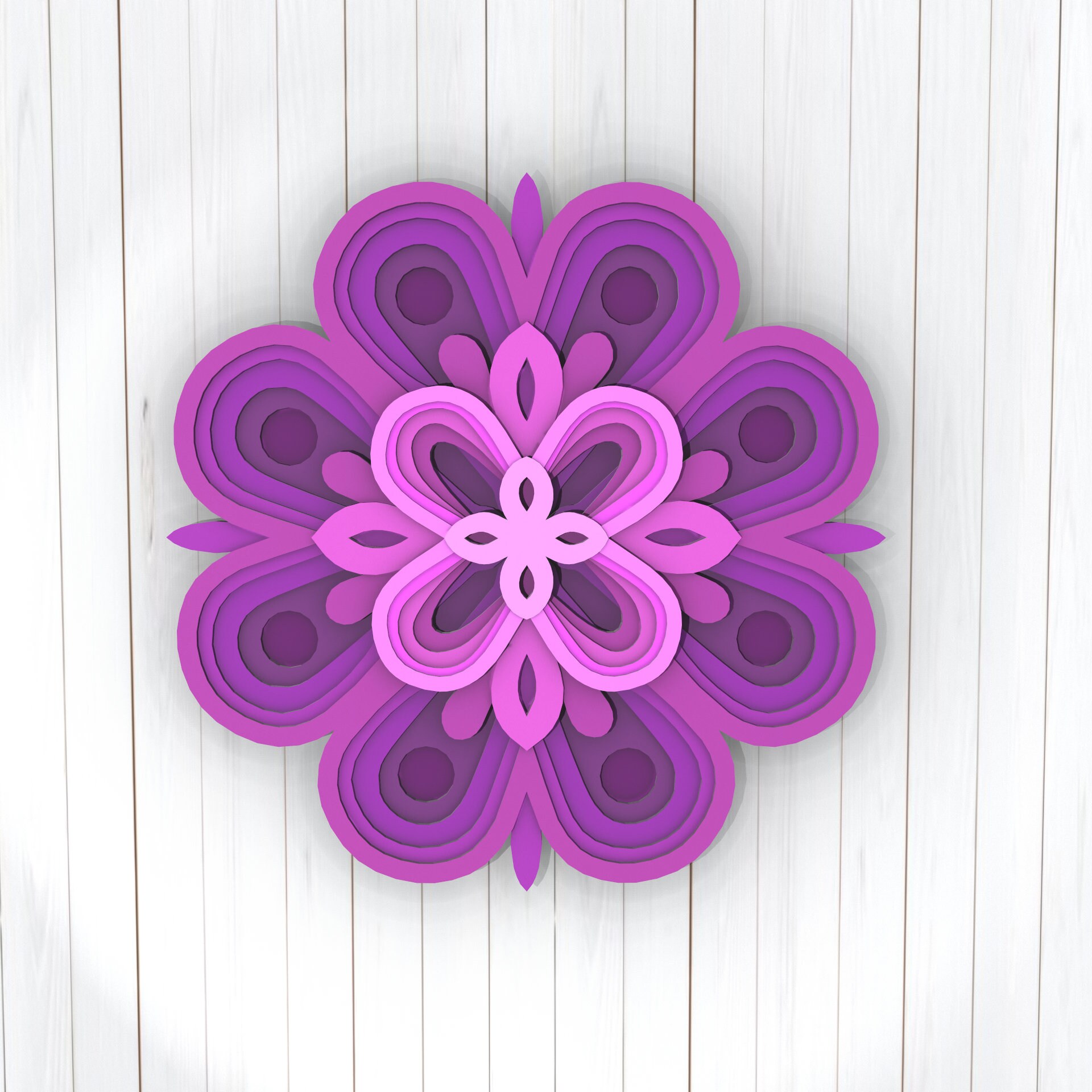 Circle 3D Mandala Svg Files Multilayer Panel for Laser - Etsy