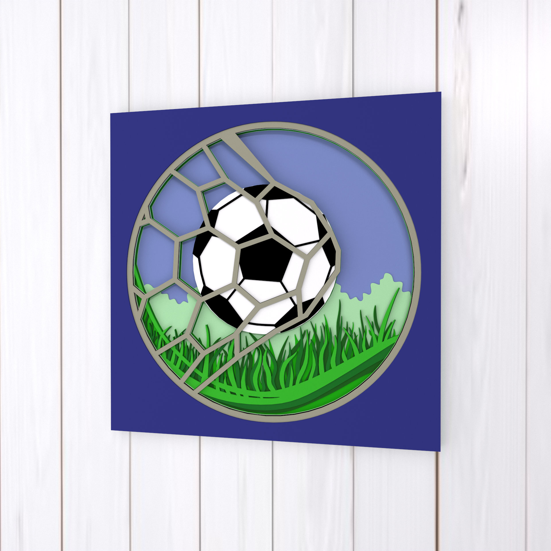 Soccer 3D Mandala Svg Files, Multilayer Panel for Laser Cutting, SVG ...