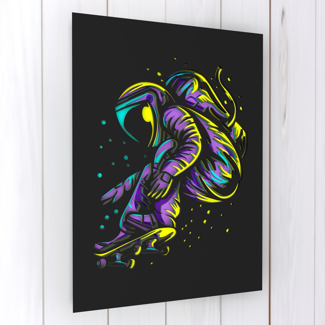 Astronaut 3D Mandala Svg Files Multilayer Panel for Laser - Etsy