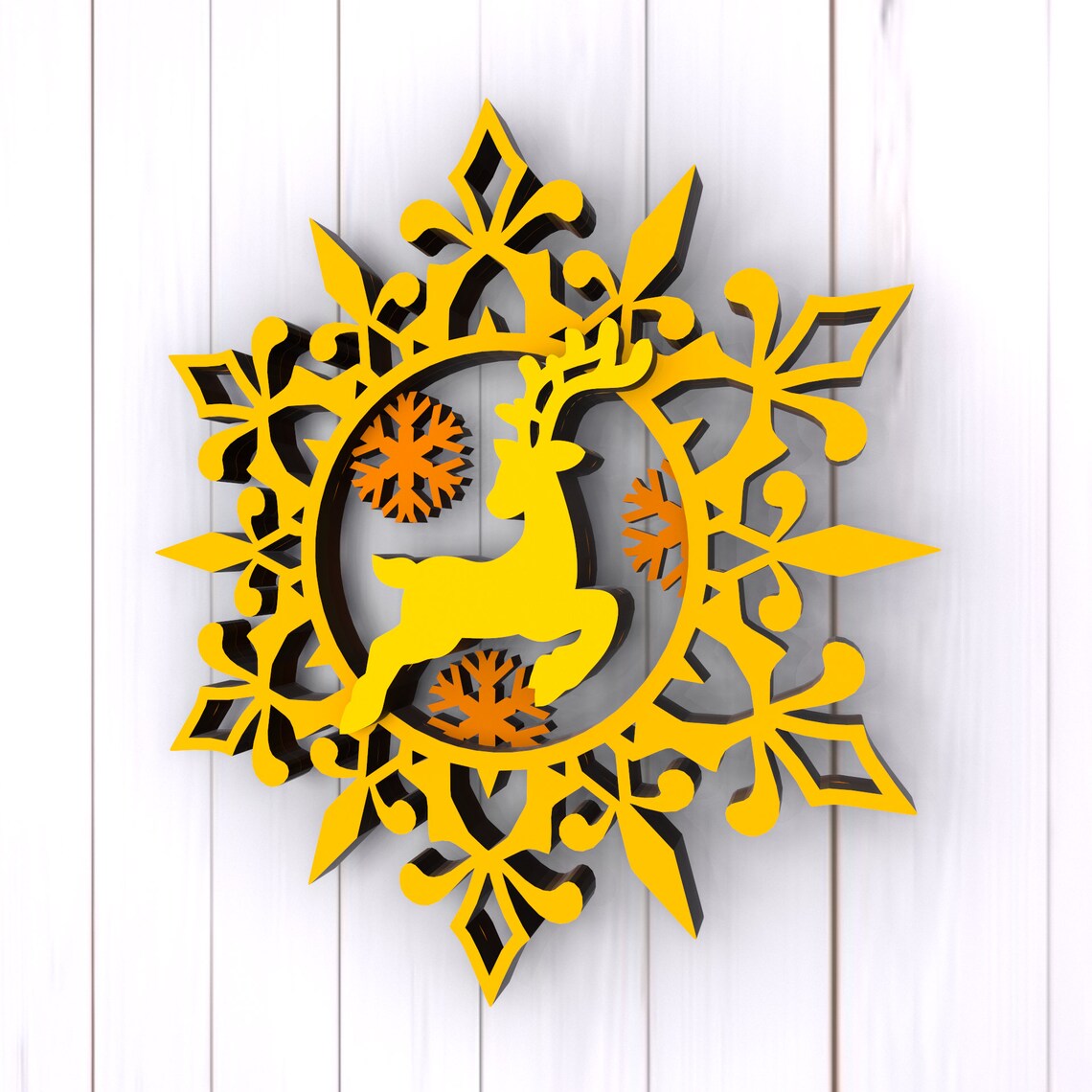 Christmas Snowflakes 3D Mandala Svg Files Multilayer Panel | Etsy