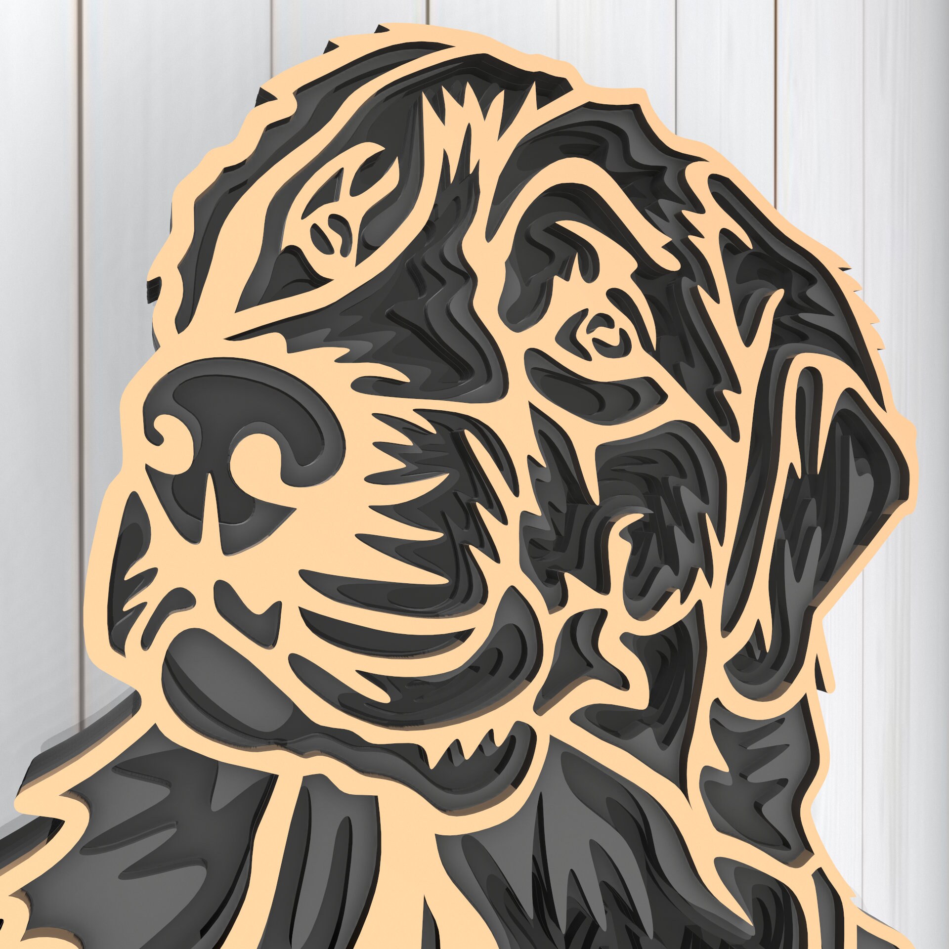 Dog 3D Mandala Svg Files, Multilayer Panel for Laser Cutting, SVG Files ...
