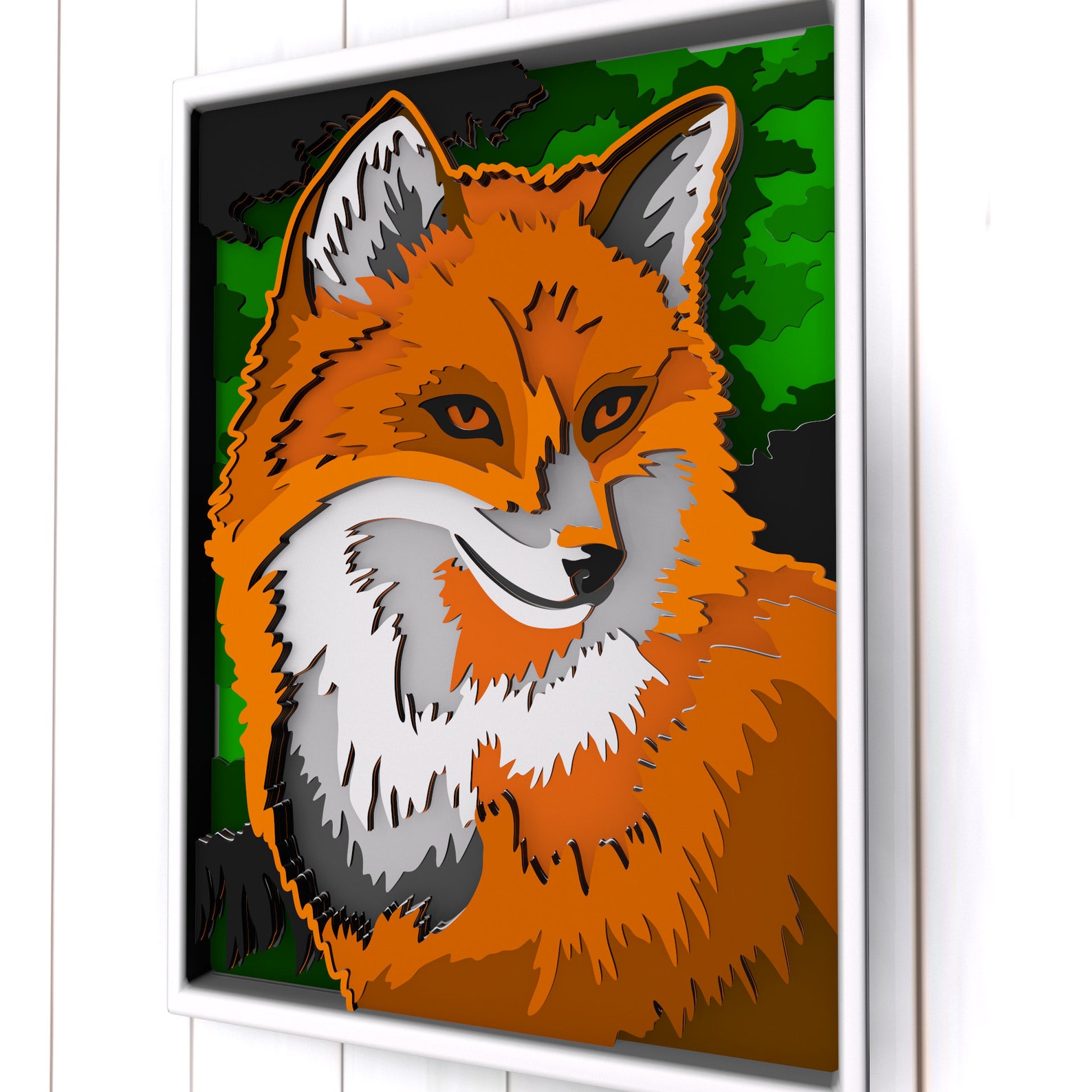 Fox 3D Mandala Svg Multilayer Panel for Laser Cutting SVG - Etsy