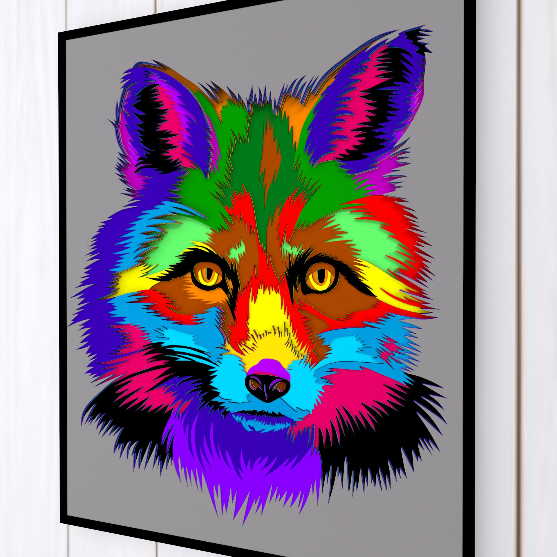 Fox 3D Mandala Svg Multilayer Panel for Laser Cutting SVG - Etsy