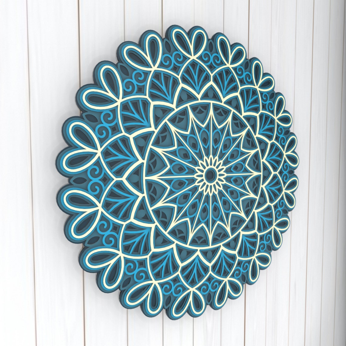 Circle 3D Mandala Svg Files Multilayer Panel for Laser - Etsy