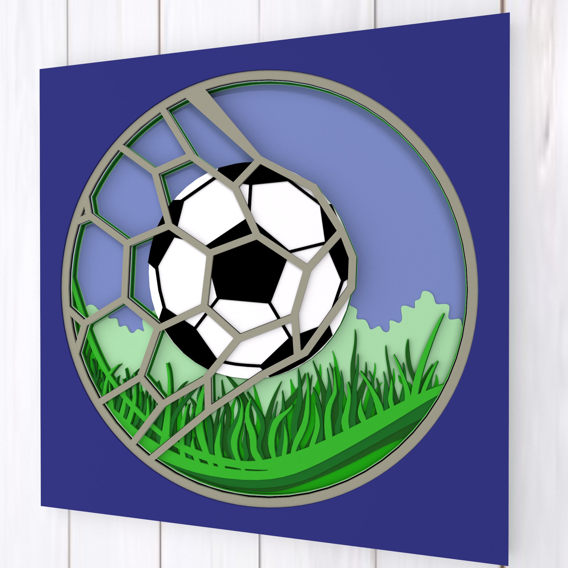 Soccer 3D Mandala Svg Files Multilayer Panel for Laser - Etsy
